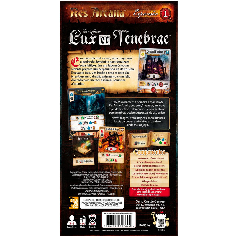 Res Arcana: Lux et Tenebrae - Expansão - Playeasy