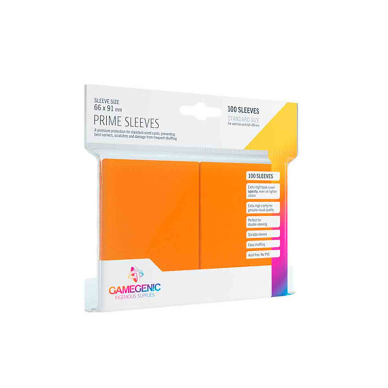 Gamegenic: Prime Sleeves (Laranja) - Playeasy